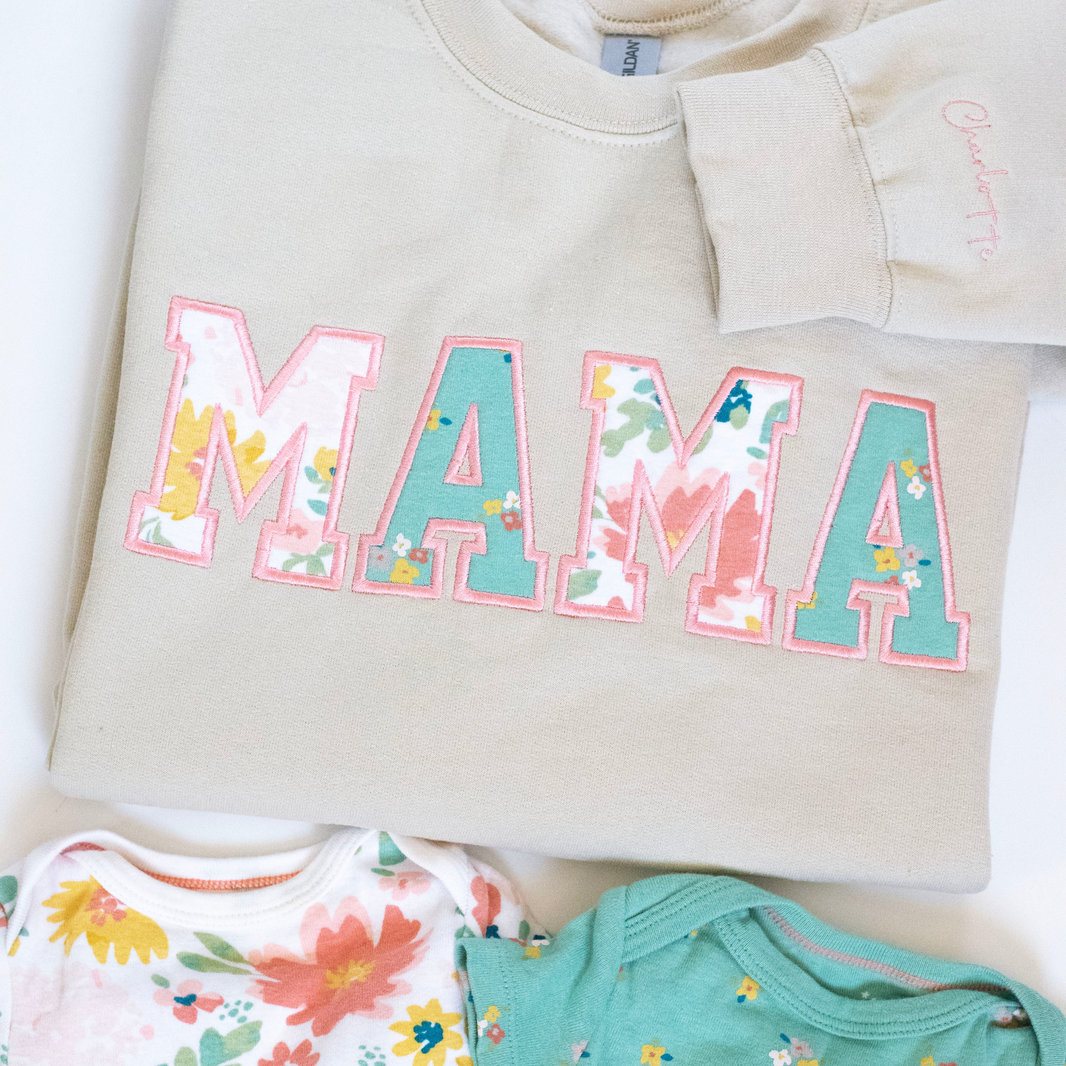 Mom Sweatshirts - Custom Embroidered Mama Sweatshirt – Rosemary Press Co.