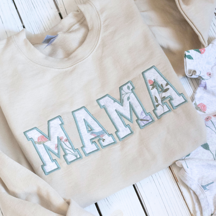 Mom Sweatshirts - Custom Embroidered Mama Sweatshirt – Rosemary Press Co.